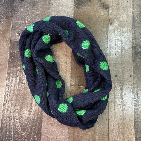 J. Crew | Accessories | J Crew Polka Dot Wool Blend Infinity Scarf ...